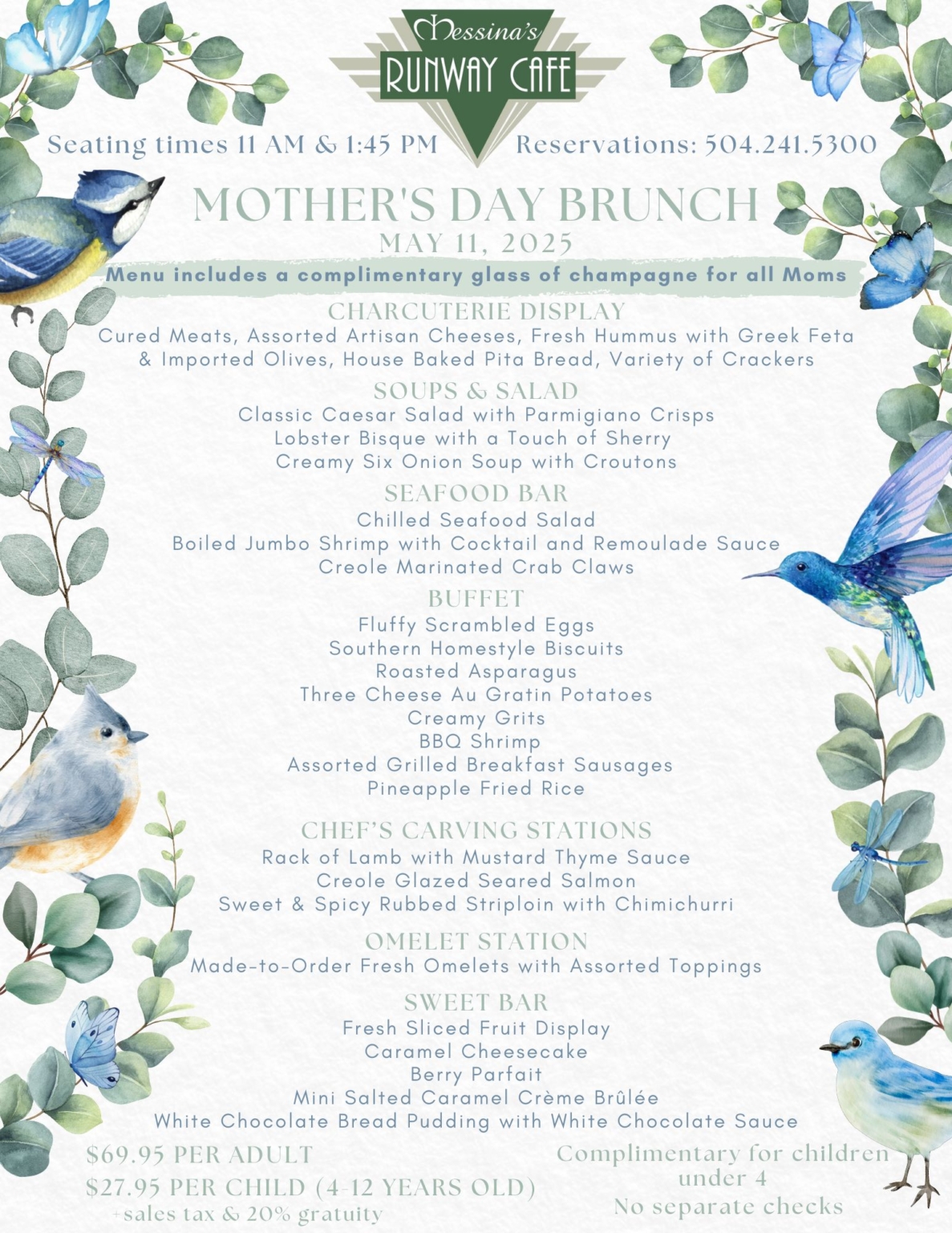 Menus - Messina's Runway Cafe