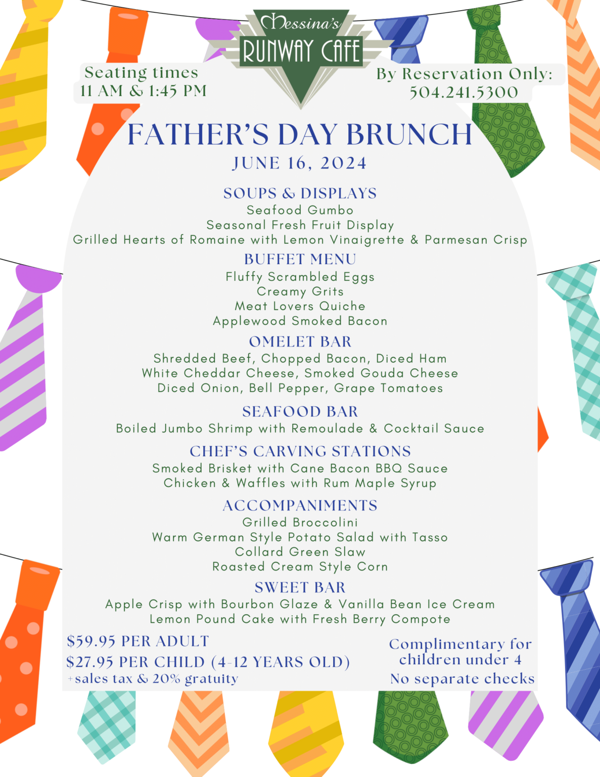 Menus - Messina's Runway Cafe